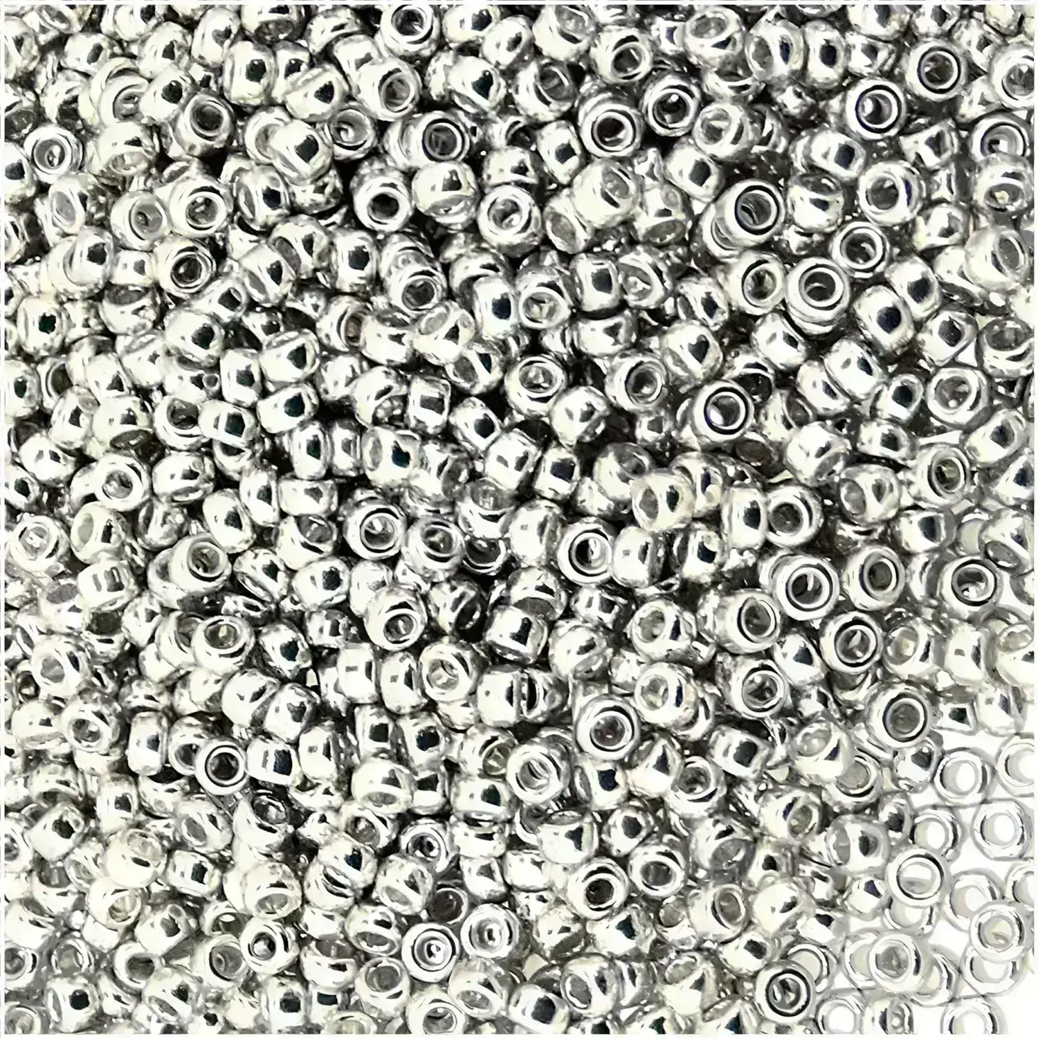 Miyuki Round Seed Beads Size 15/0 Galvanized Silver 8.2GM - Beads ...